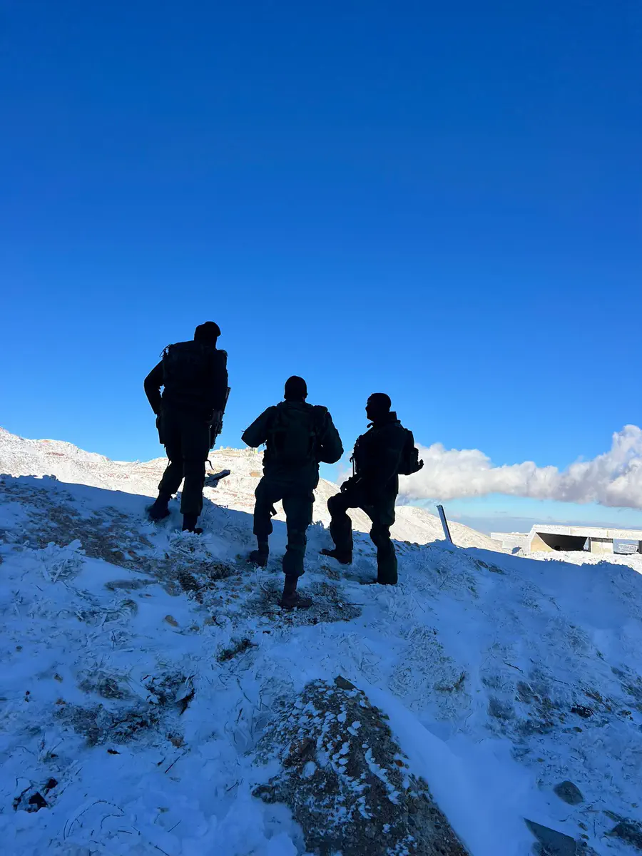 IDF soldiers in the snow in Syria IDF Spokesperson's Unit
