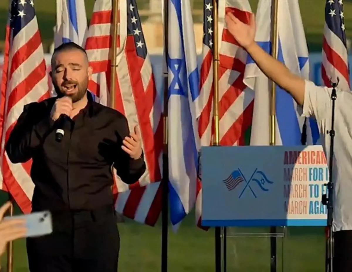 Ishay Ribo and Omer Adam sing and pray at huge DC rally | Israel ...