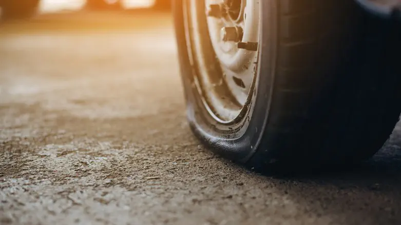 Popped tire (illustrative)